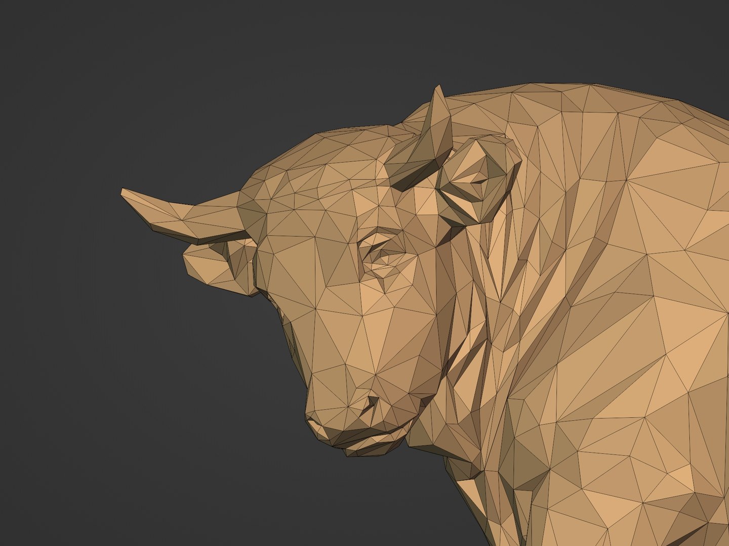 3D Low Poly Bull - TurboSquid 2011911