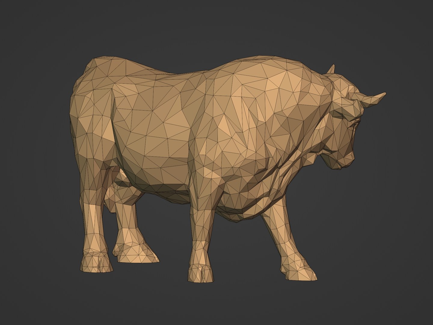 3D Low Poly Bull - TurboSquid 2011911