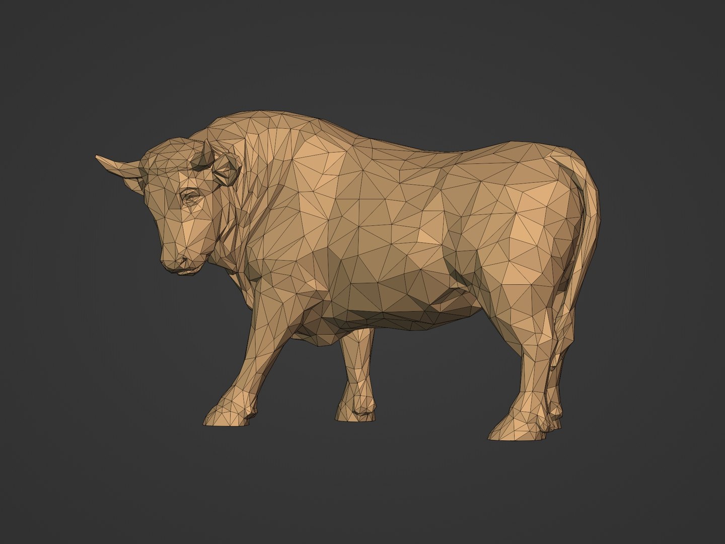 3D Low Poly Bull - TurboSquid 2011911