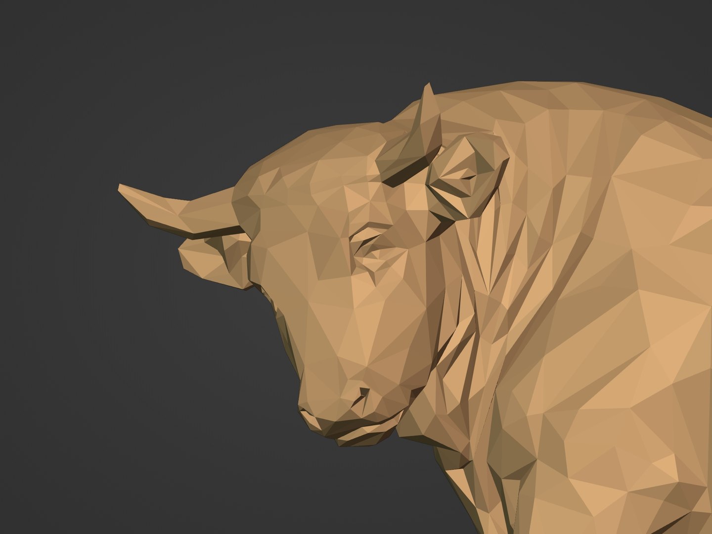 3D Low Poly Bull - TurboSquid 2011911
