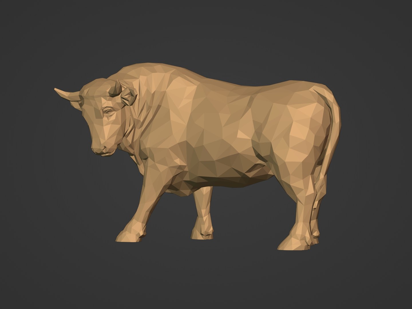 3D Low Poly Bull - TurboSquid 2011911