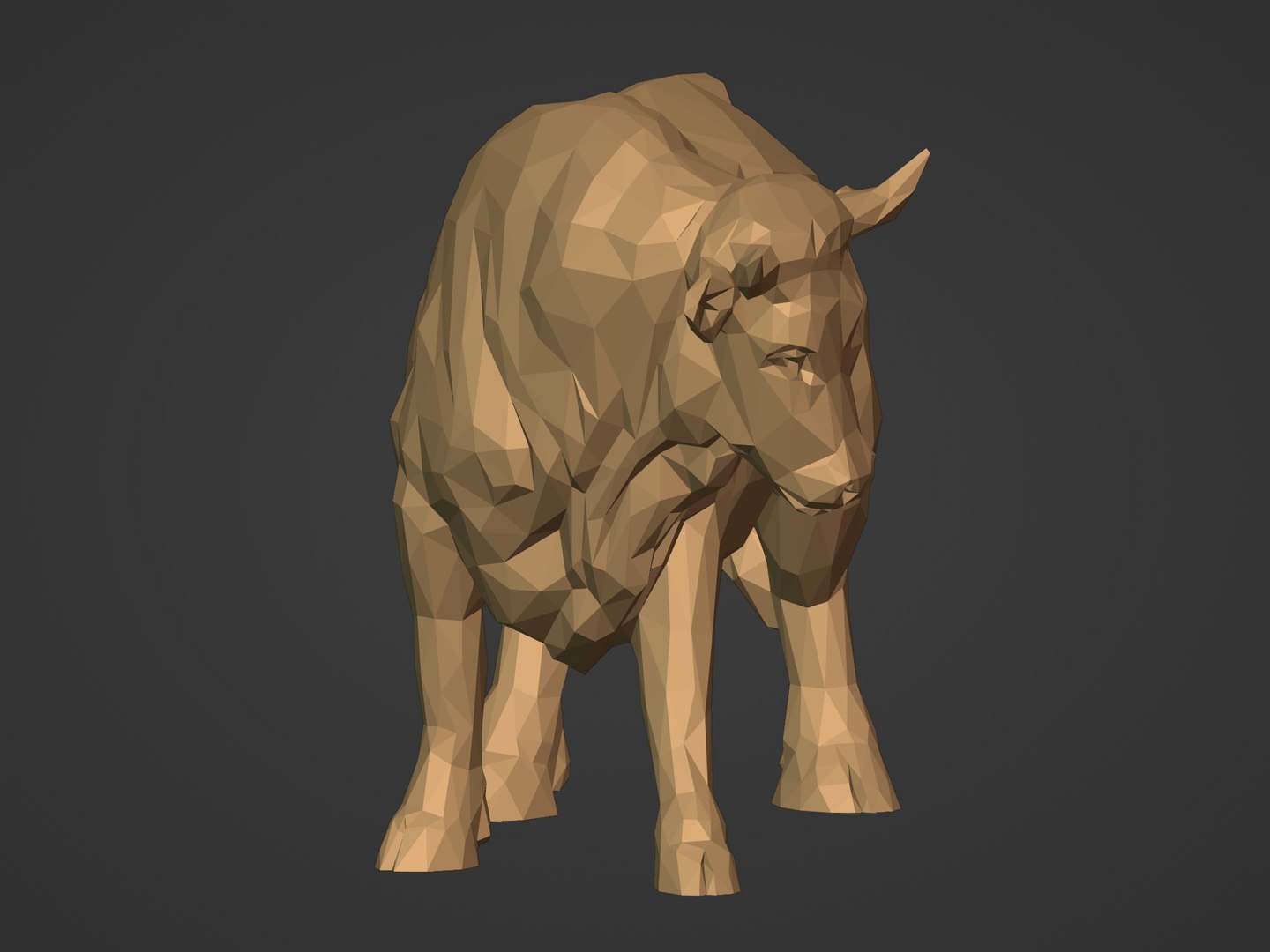 3D Low Poly Bull - TurboSquid 2011911