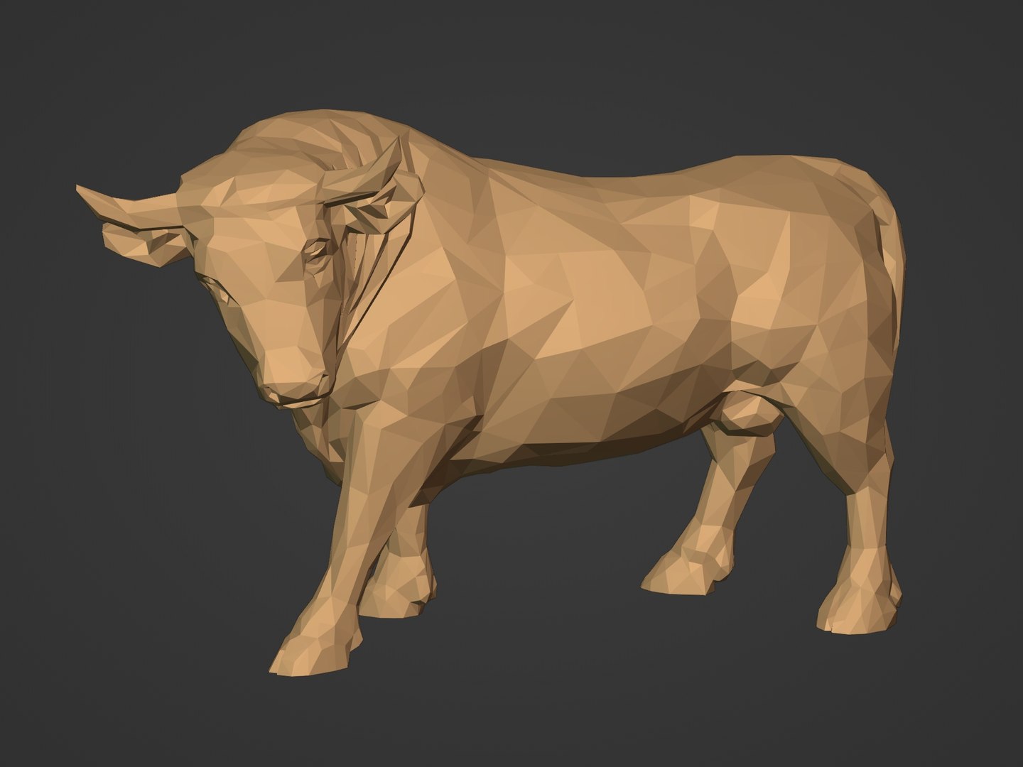 3D Low Poly Bull - TurboSquid 2011911