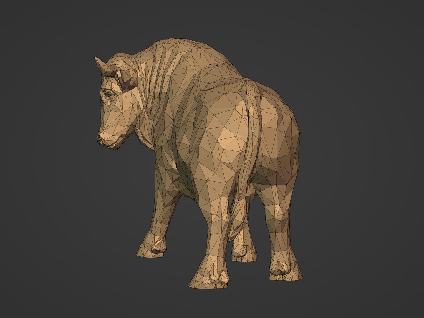 3D Low Poly Bull - TurboSquid 2011911