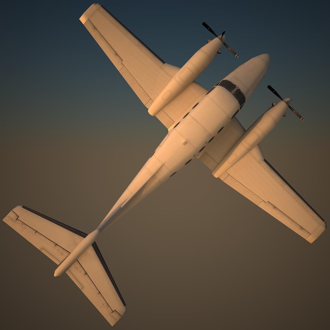 Beech King Basic Aircraft 3d Model