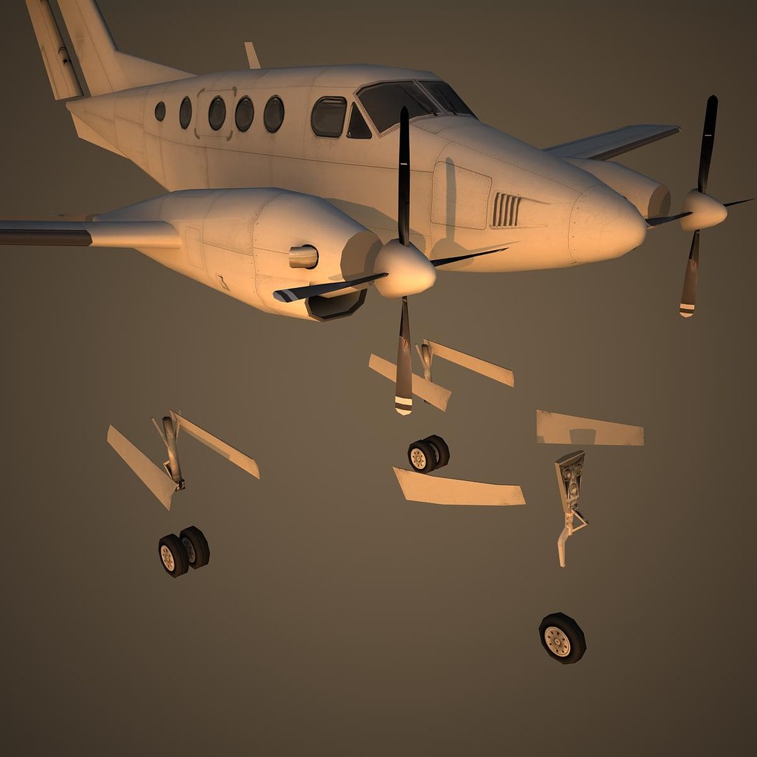 Beech King Basic Aircraft 3d Model