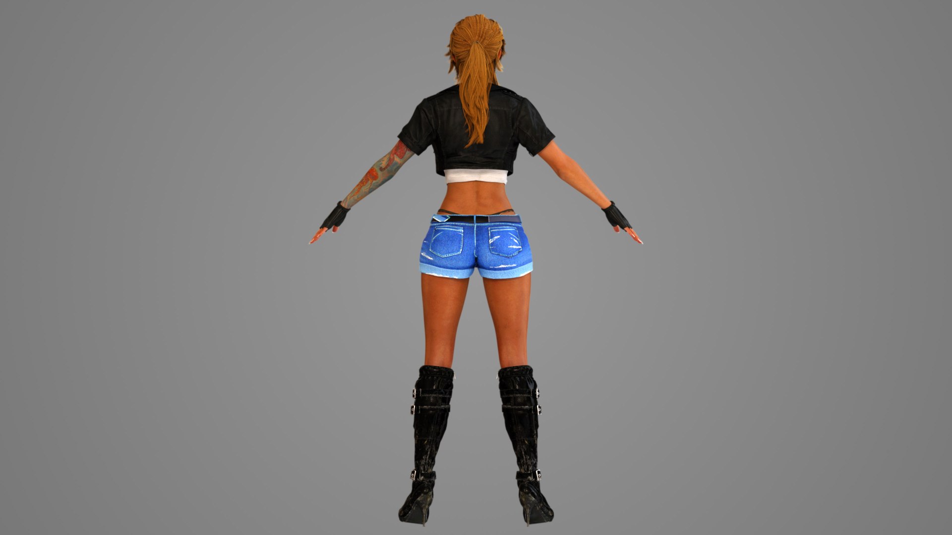 Rocker Girl 3D Model - TurboSquid 2190370
