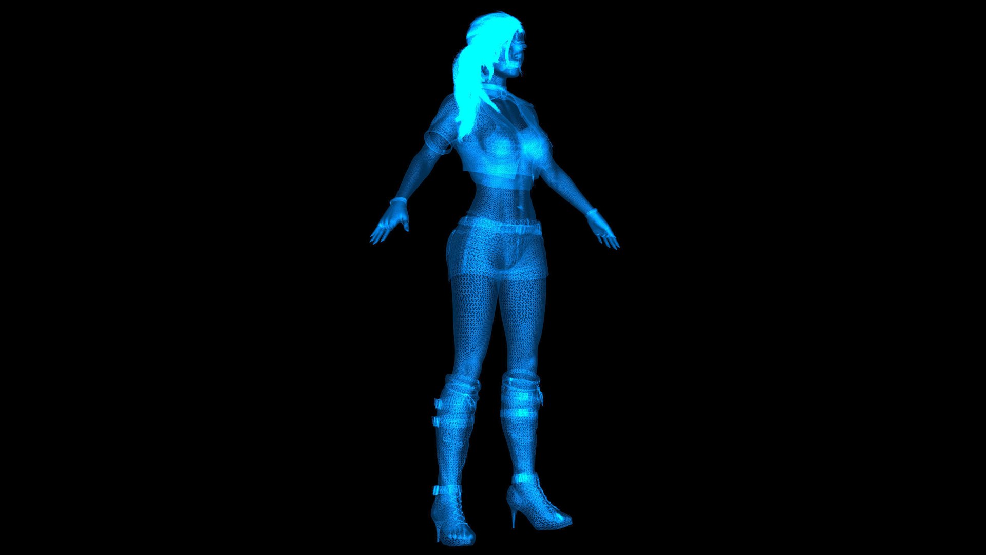 Rocker Girl 3D Model - TurboSquid 2190370