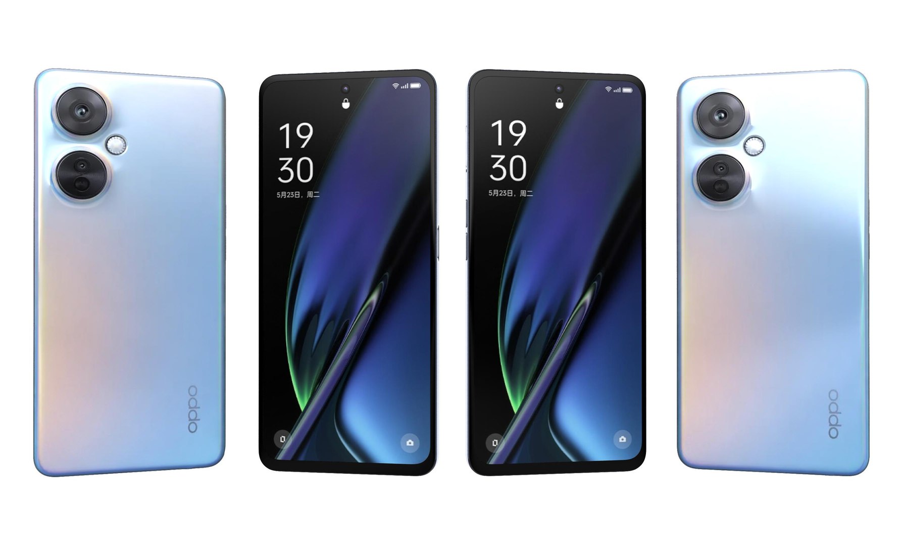 Oppo K11X Blue And Green 3D model - TurboSquid 2088440