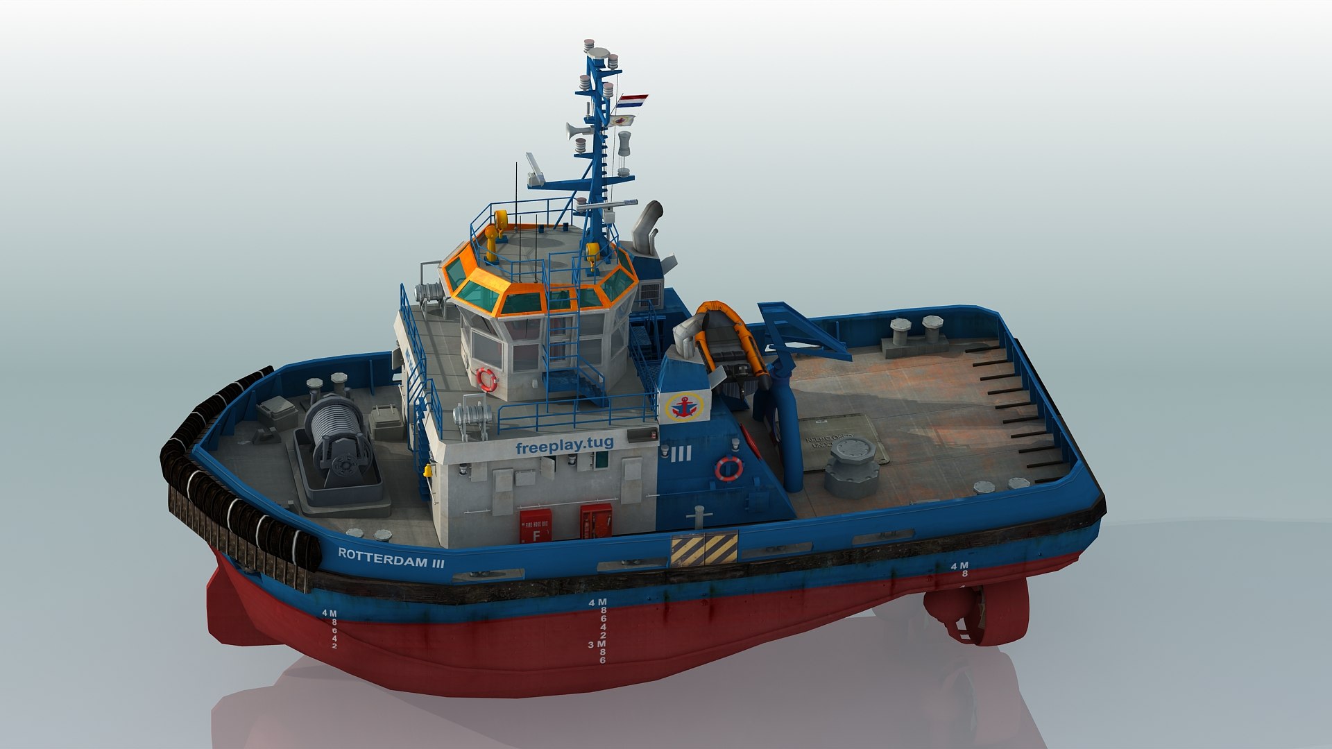 ROTTERDAM Tug Boat 3D Model - TurboSquid 1942678