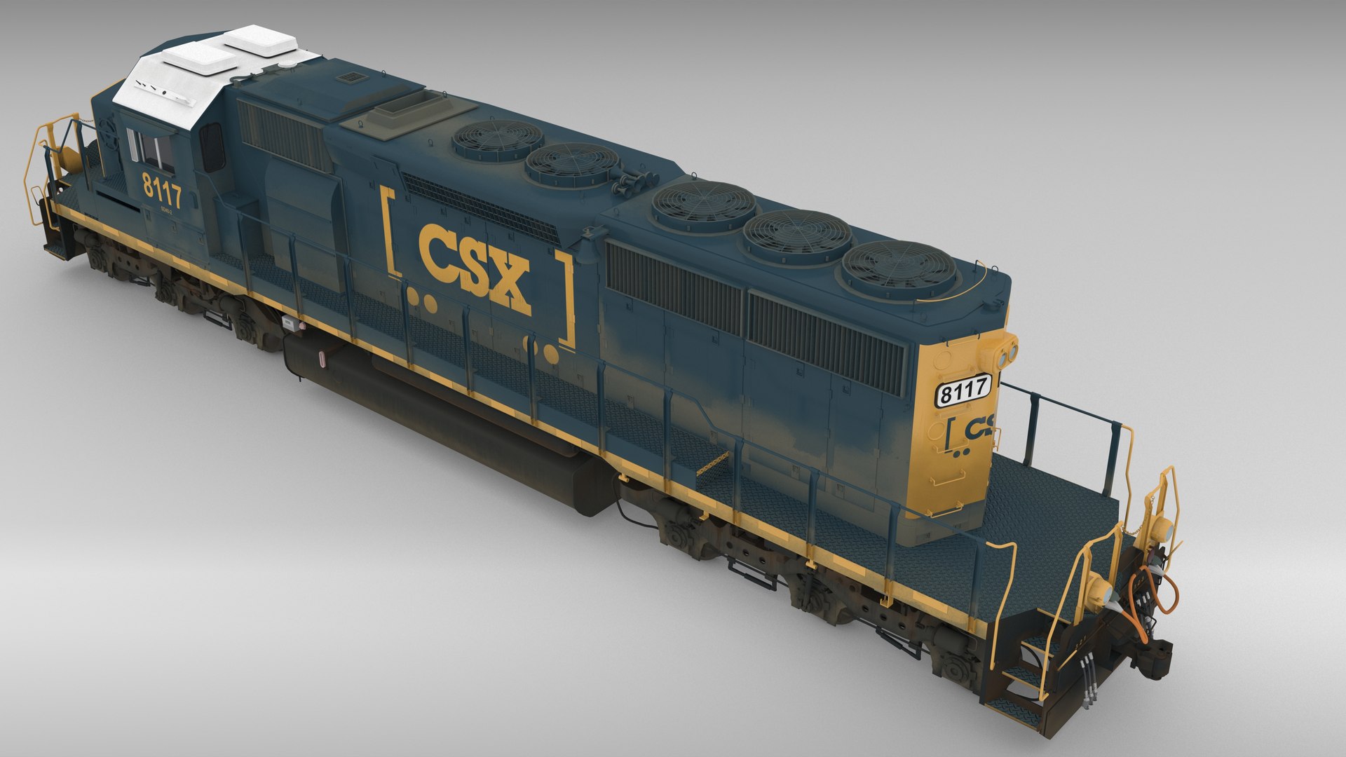 Locomotive sd40-2 train csx 3D model - TurboSquid 1514304
