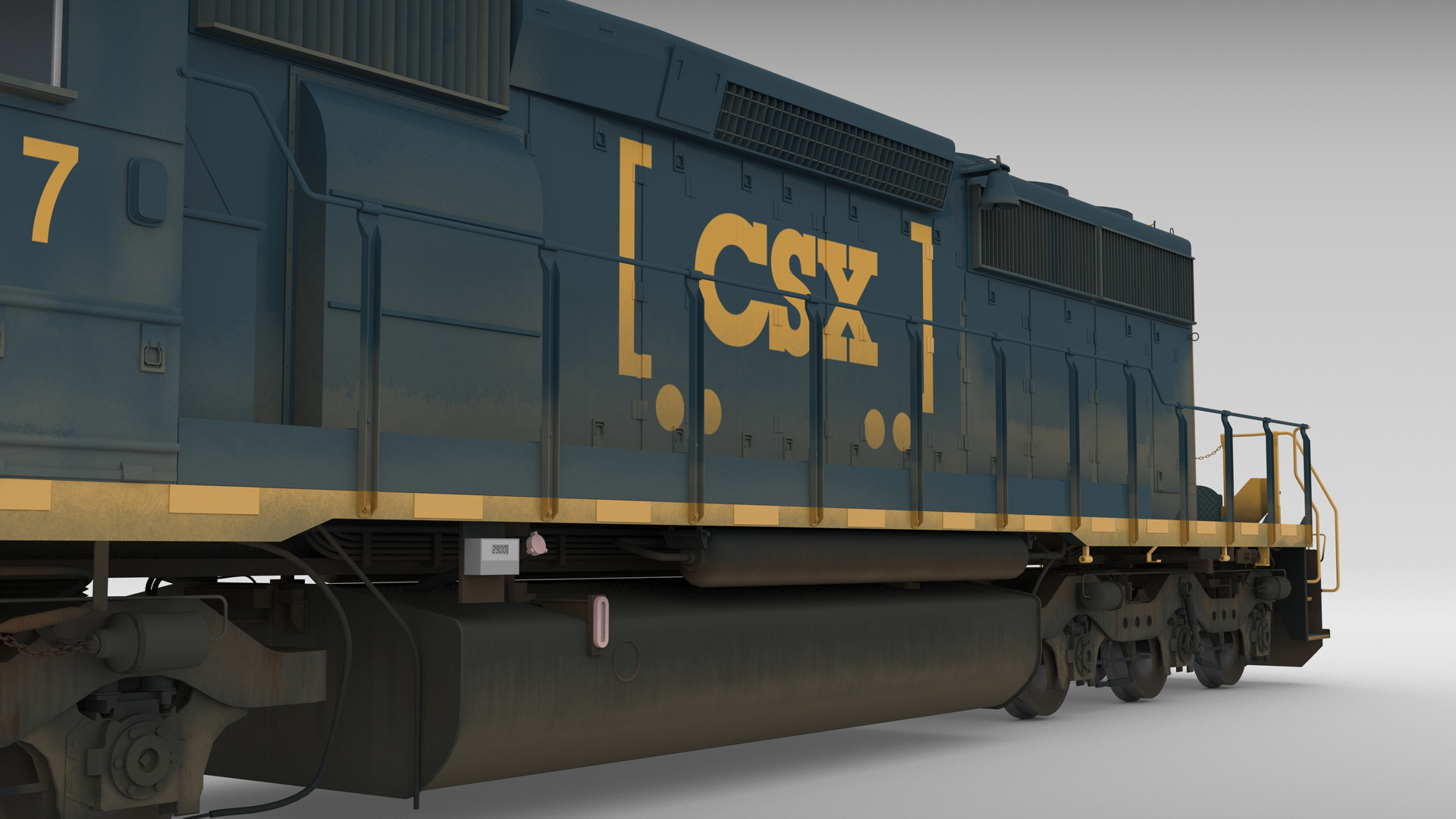 Locomotiva SD40-2 CSX YN3b Modelo 3D - TurboSquid 1514304