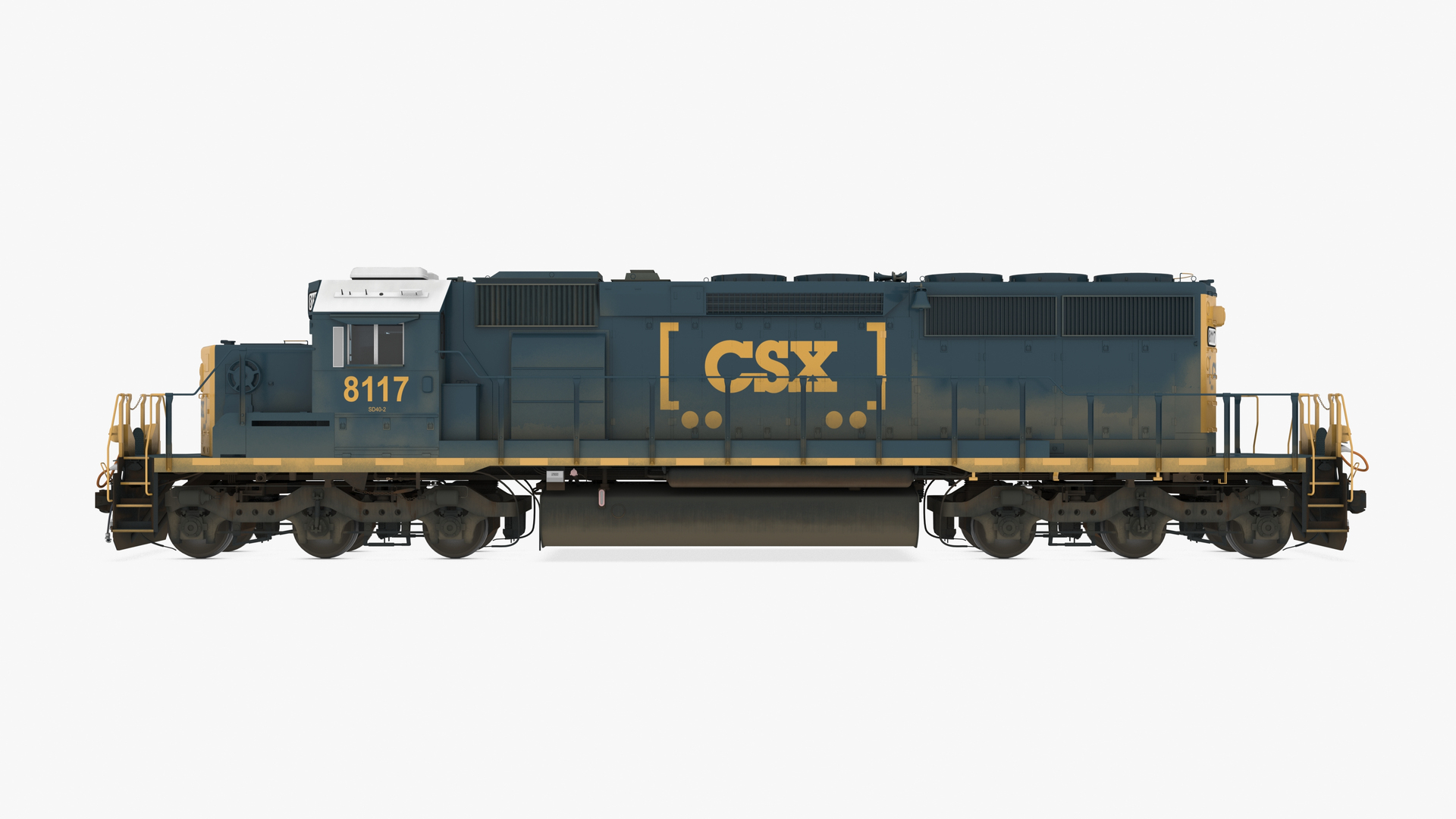 modelo 3d Locomotora SD40-2 CSX YN3b - TurboSquid 1514304