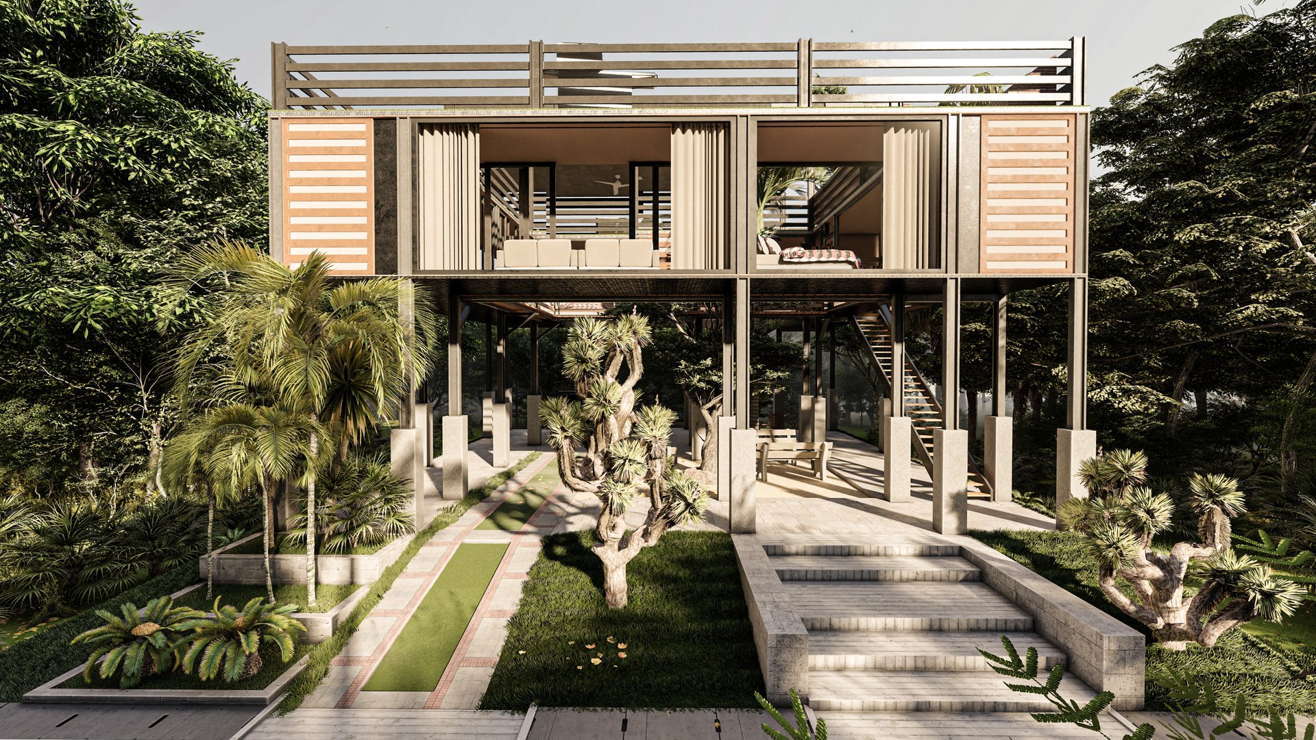 3D Beam House Container box model - TurboSquid 1995586