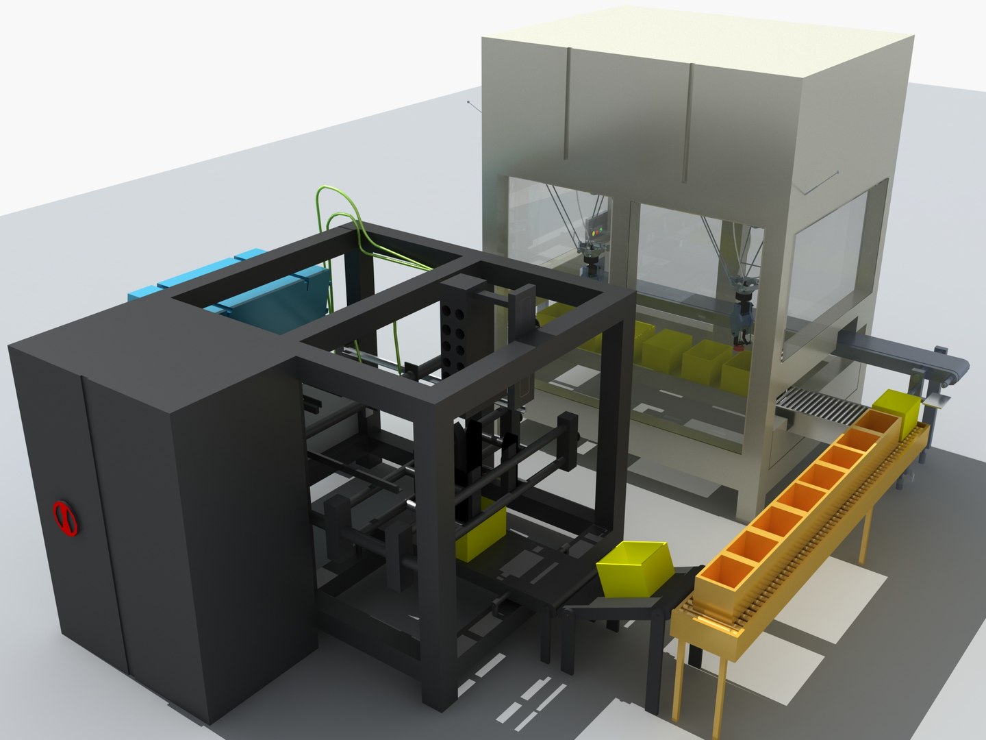 Industrial Equipment 11 - Cheese Packaging and Boxing Production Line ...
