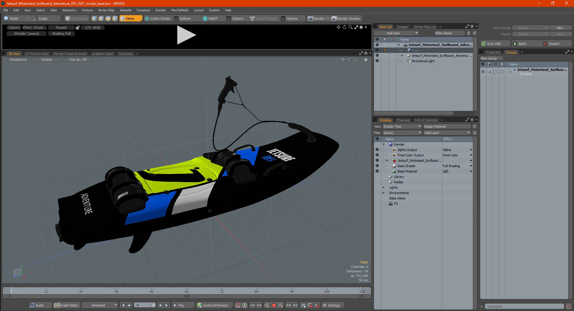 3D model Jetsurf Motorised Surfboard Adventure DFI 2021 - TurboSquid ...