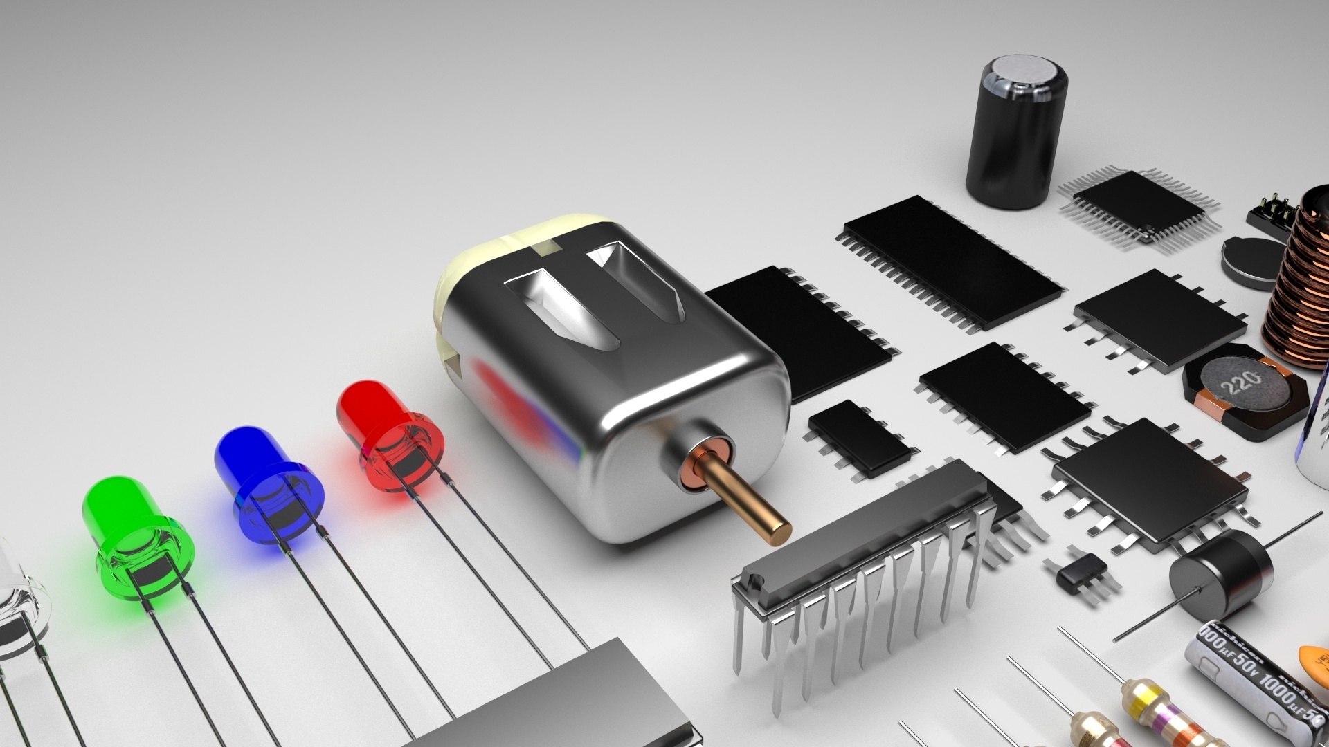 Electronic Components Set 3D Model - TurboSquid 1797618