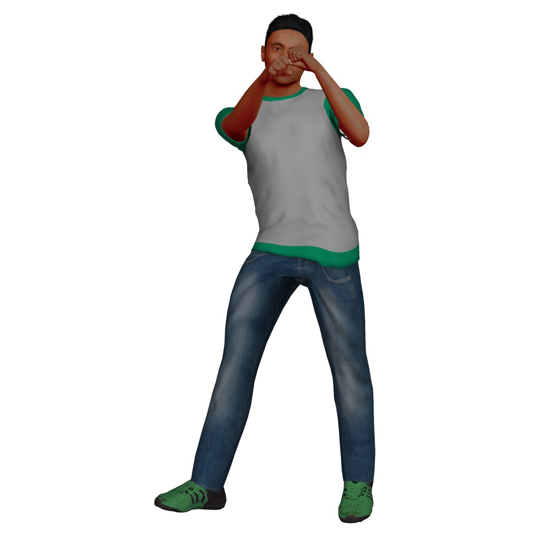 3D male teal character - TurboSquid 1657785