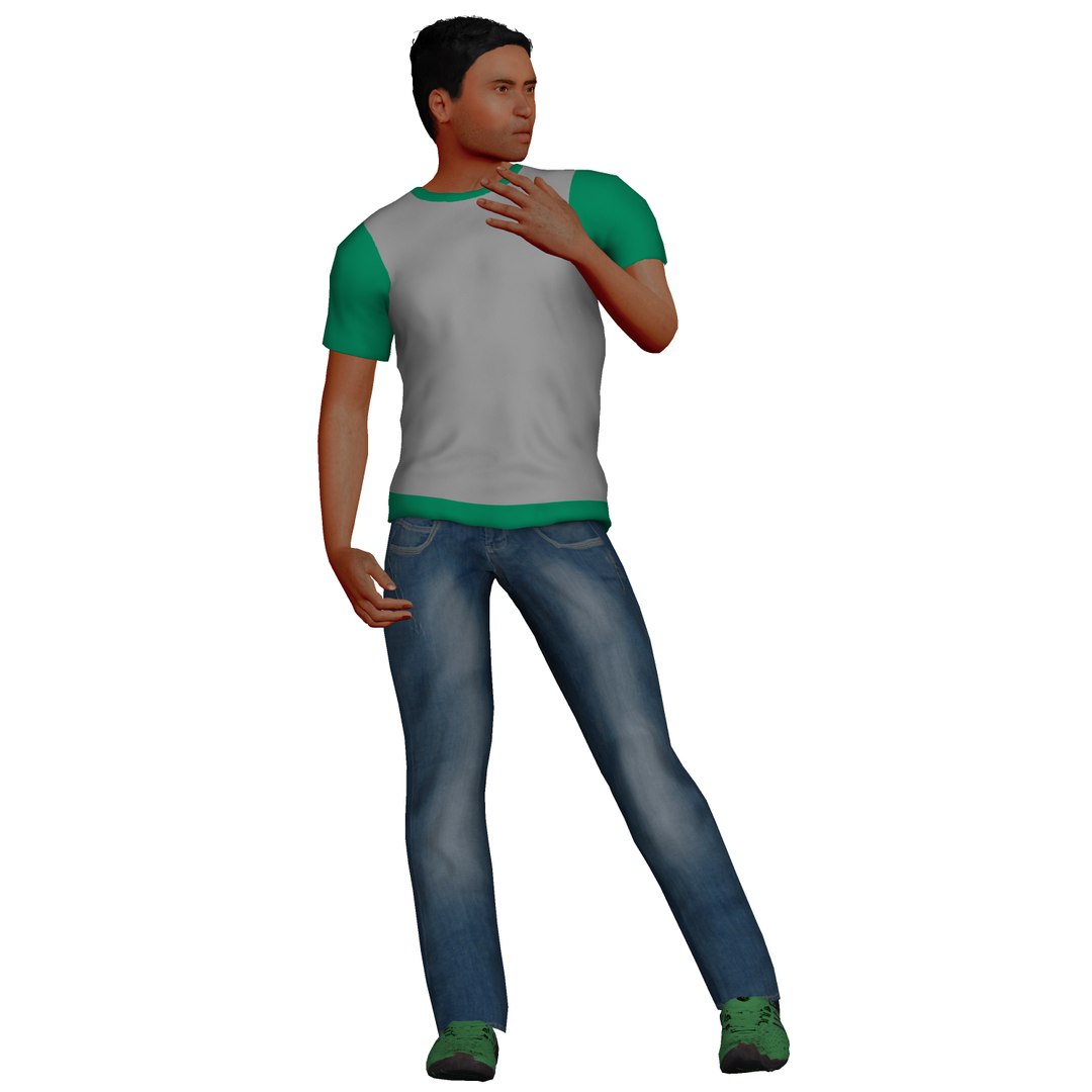 3D male teal character - TurboSquid 1657785