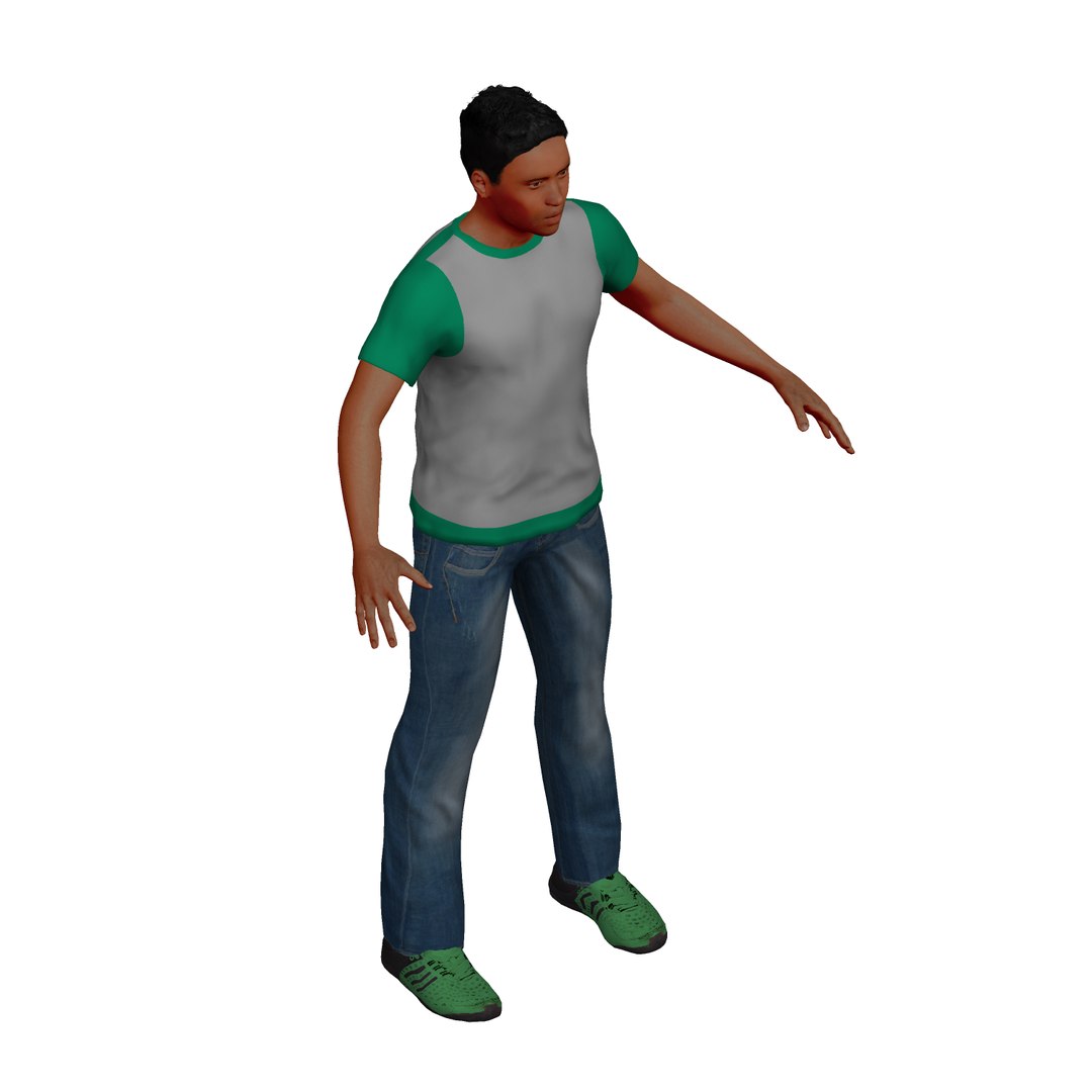 3D male teal character - TurboSquid 1657785