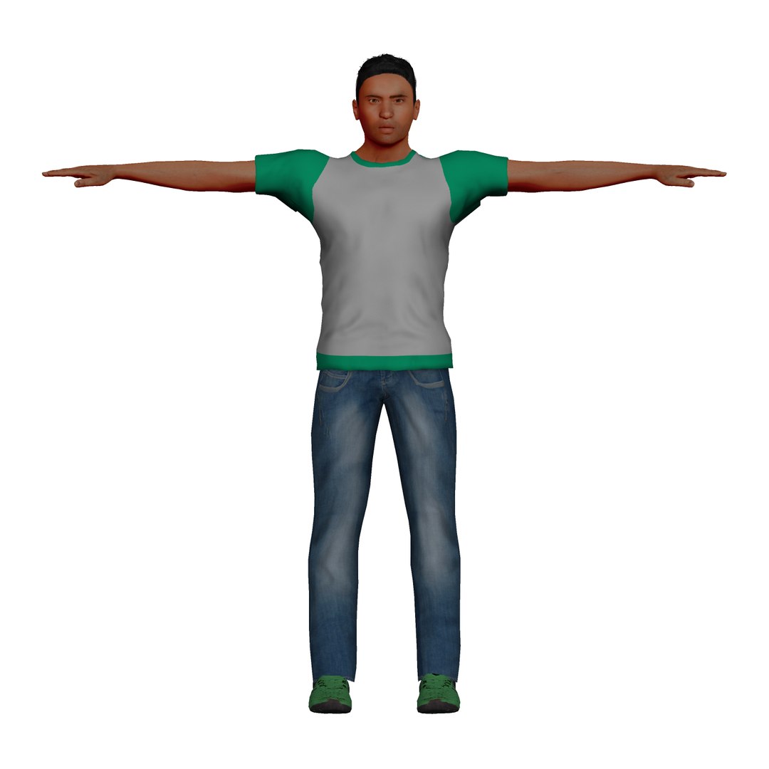 3D male teal character - TurboSquid 1657785