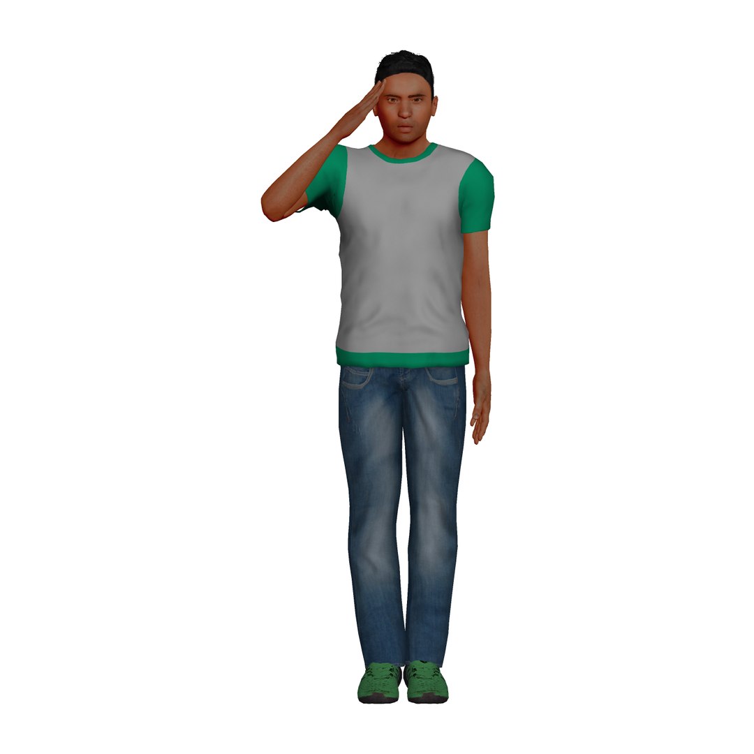 3D male teal character - TurboSquid 1657785