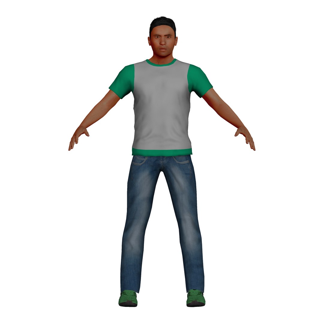 3D male teal character - TurboSquid 1657785