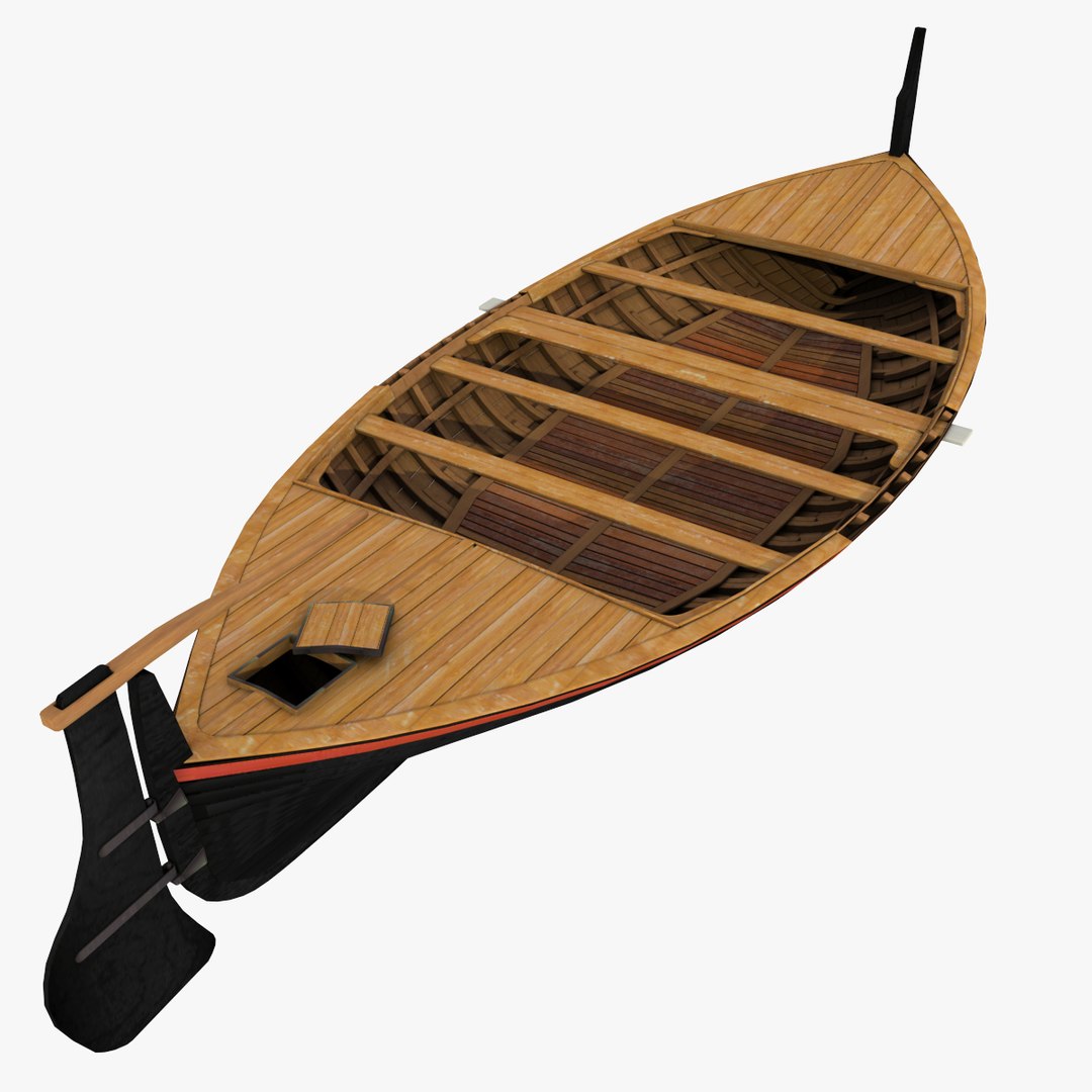Wooden Row Boat 3D Model - TurboSquid 1220626