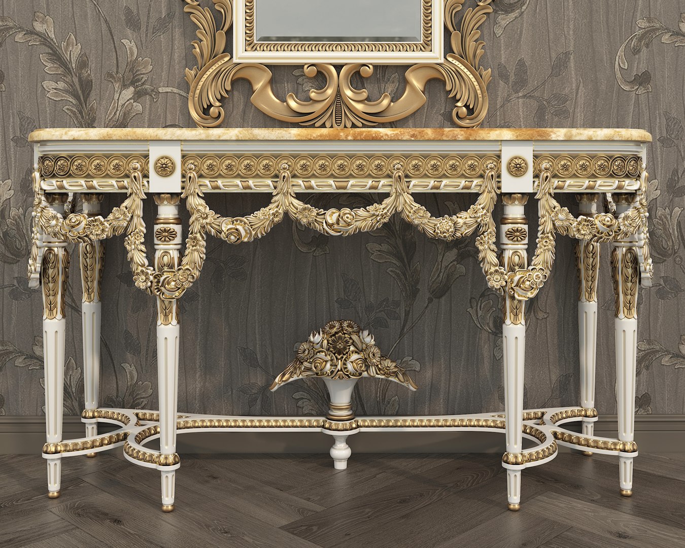 Classic European Style Console Table 11 3D Model - TurboSquid 2416277