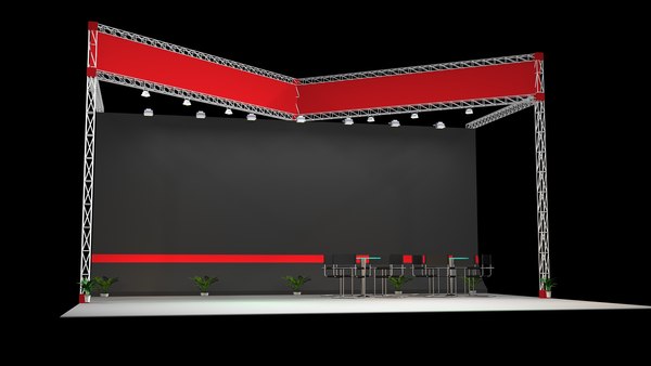 3 side open stand 3D model - TurboSquid 1991468