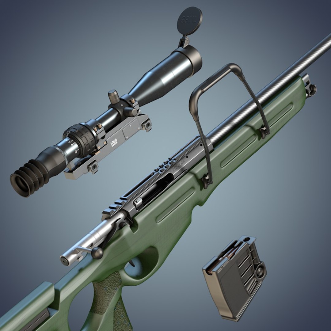 Sv-98 Sniper Rifle 1p69 C4d