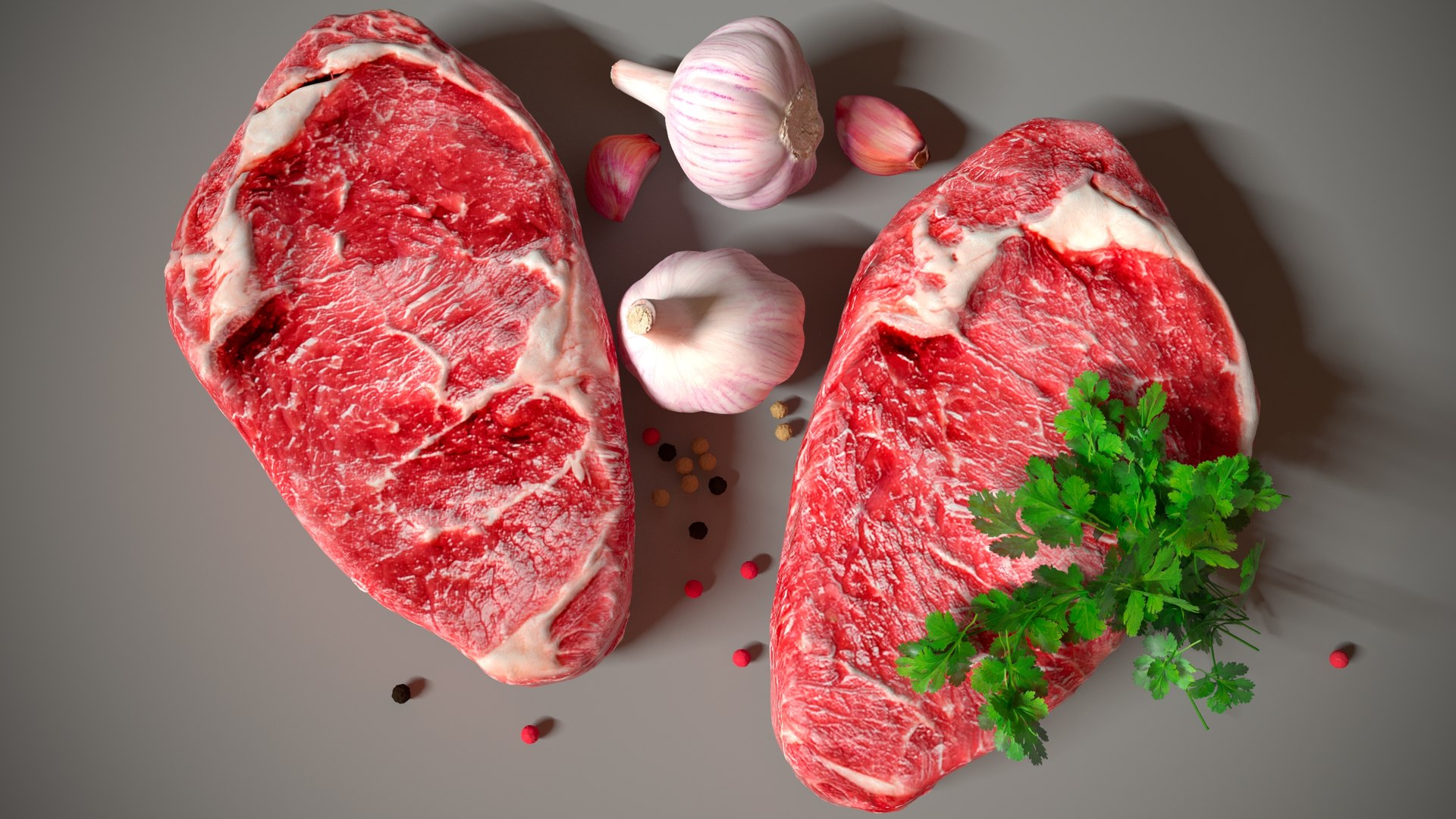 3D Model Meat With Garlic And Parsley - TurboSquid 2201768