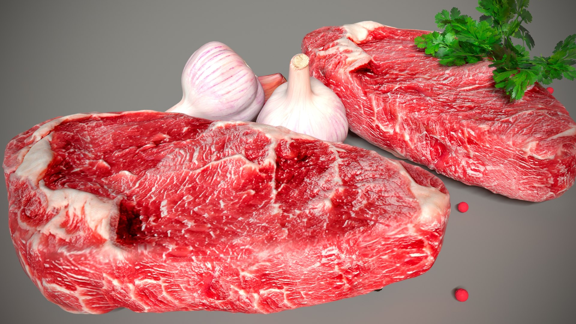3D Model Meat With Garlic And Parsley - TurboSquid 2201768