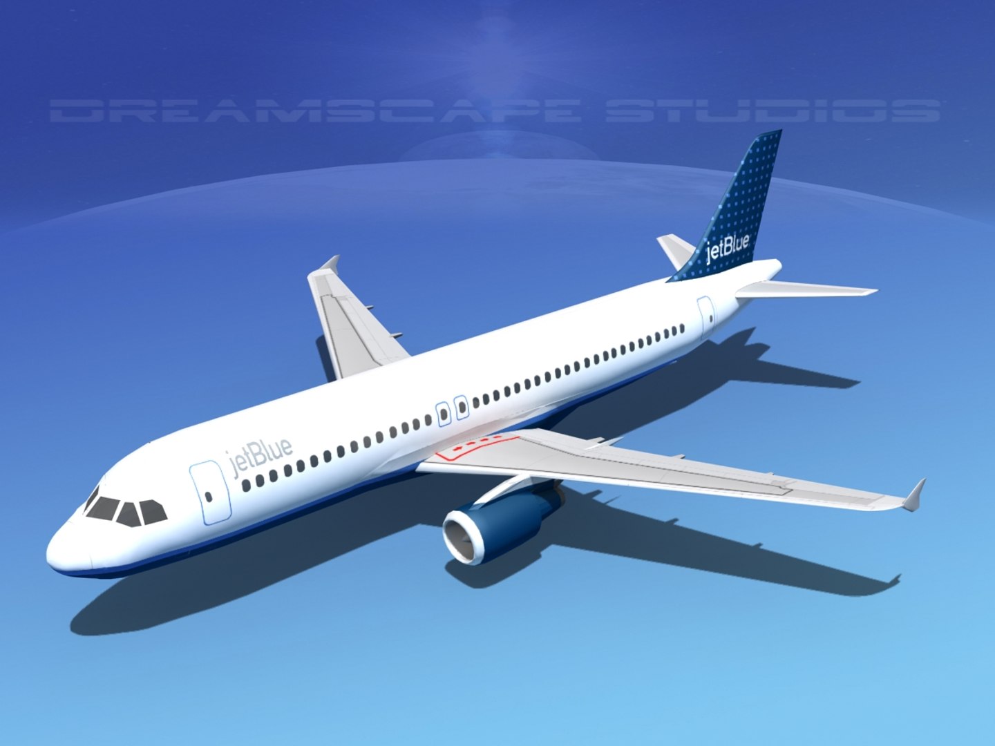 3d A320 Airbus Passenger Jet
