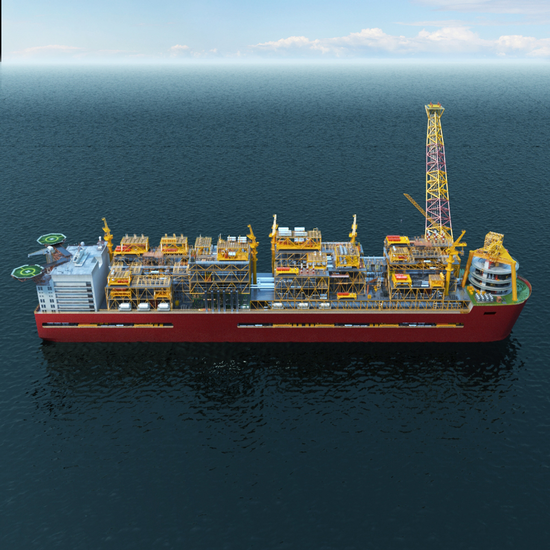 3D модель Shell Prelude FLNG Плавающий сжиженный природный г ...