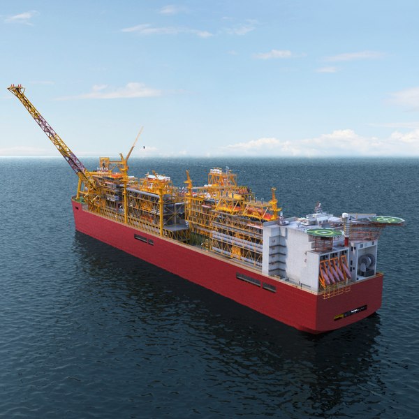 3D модель Shell Prelude FLNG Плавающий сжиженный природный г ...