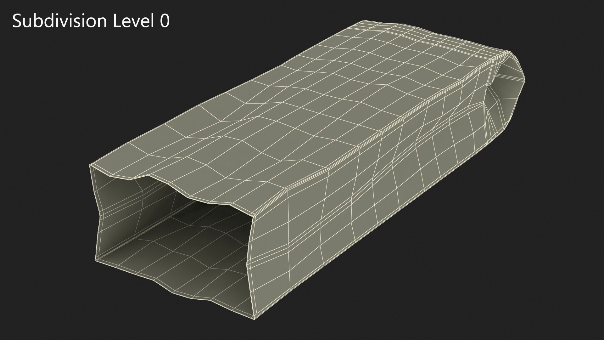 3D Model Brown Paper Bag For Bread Empty - TurboSquid 2228012