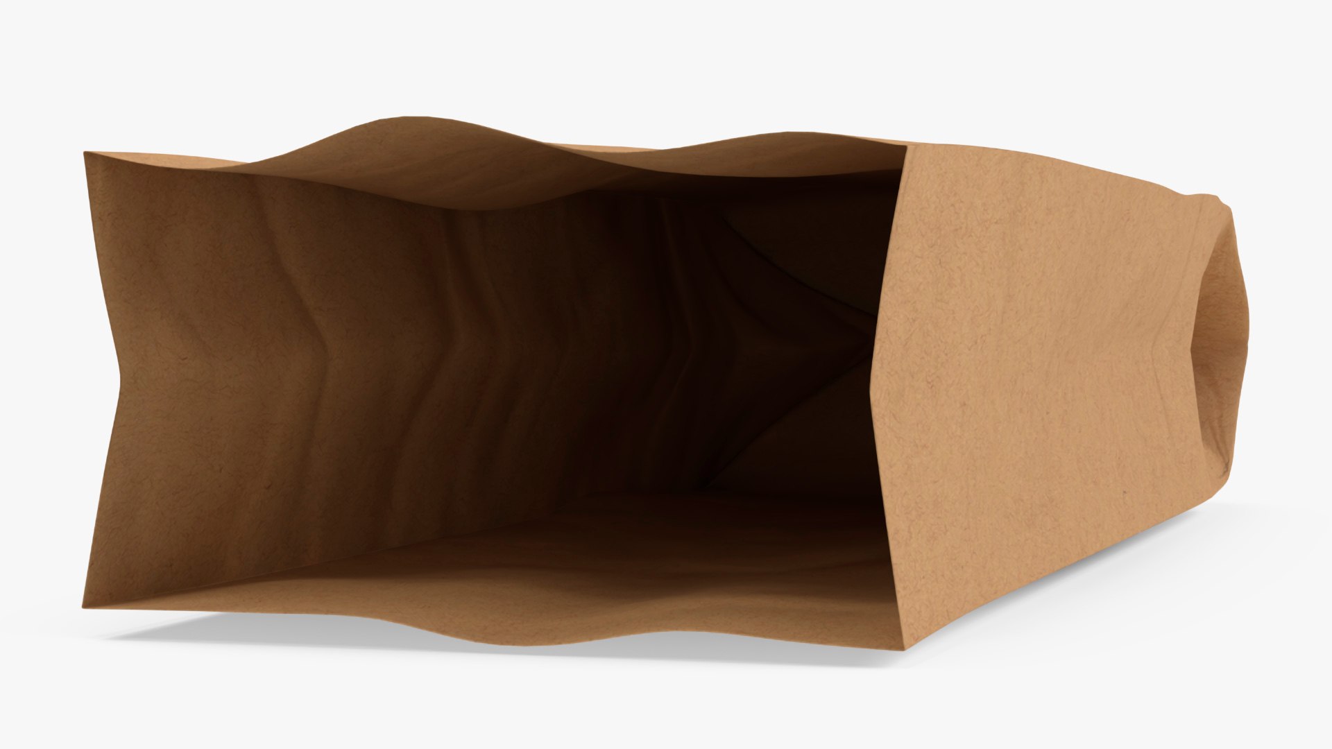 3D Model Brown Paper Bag For Bread Empty - TurboSquid 2228012