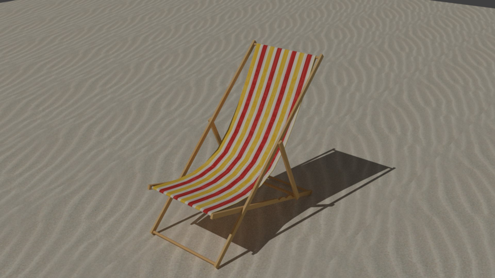 3D Beach Chair Model - TurboSquid 1396400