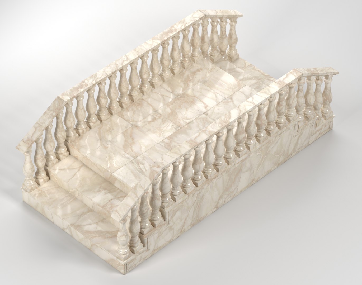 Marble Balustrade Model - TurboSquid 2158222