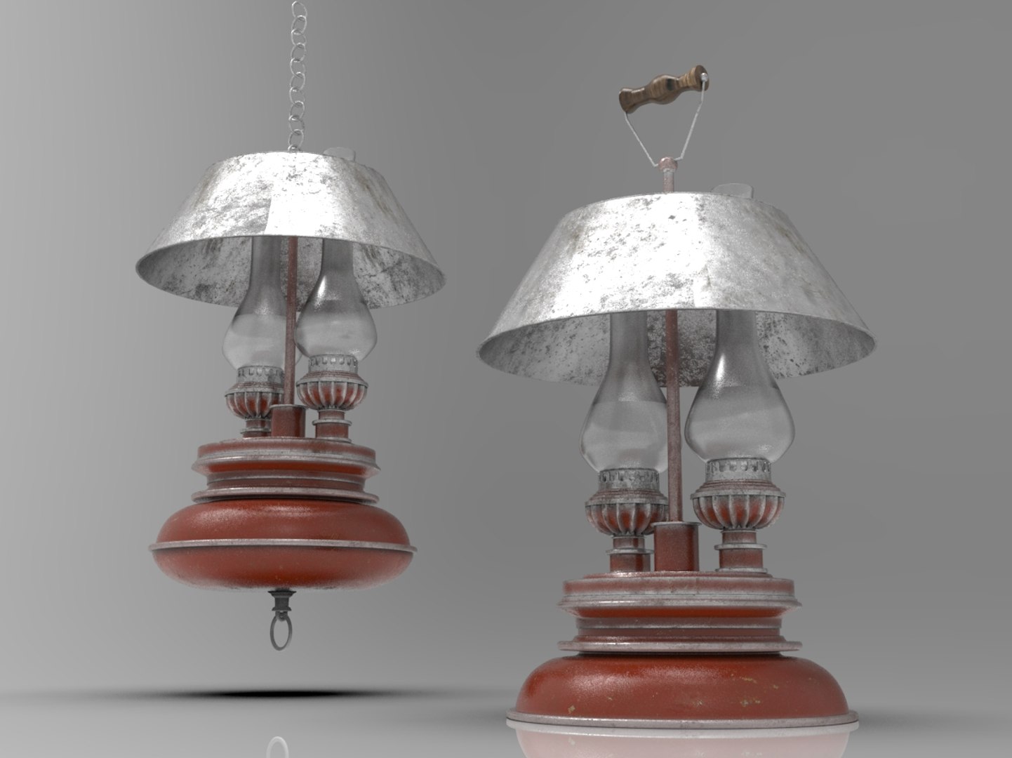 3D Kerosene Lamps Model - TurboSquid 1564461