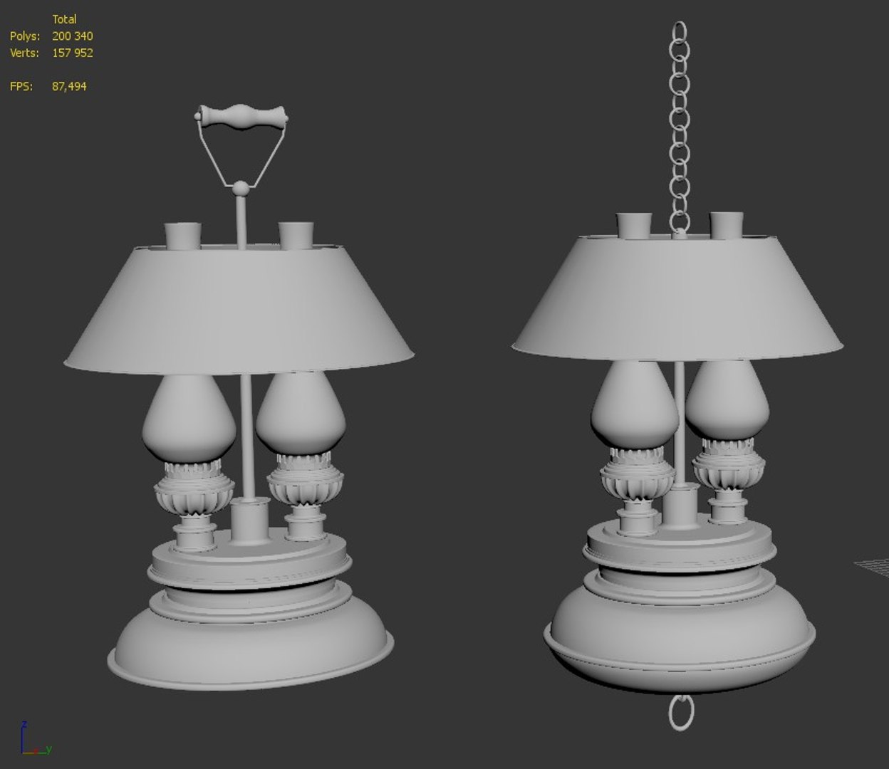 3D Kerosene Lamps Model - TurboSquid 1564461