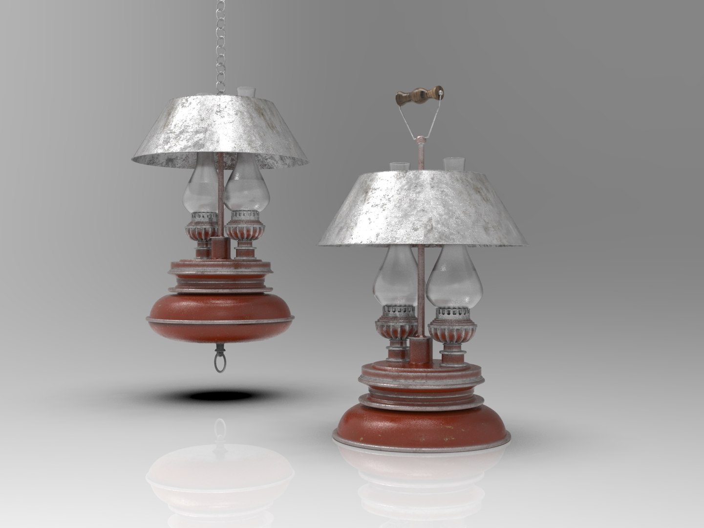 3D Kerosene Lamps Model - TurboSquid 1564461