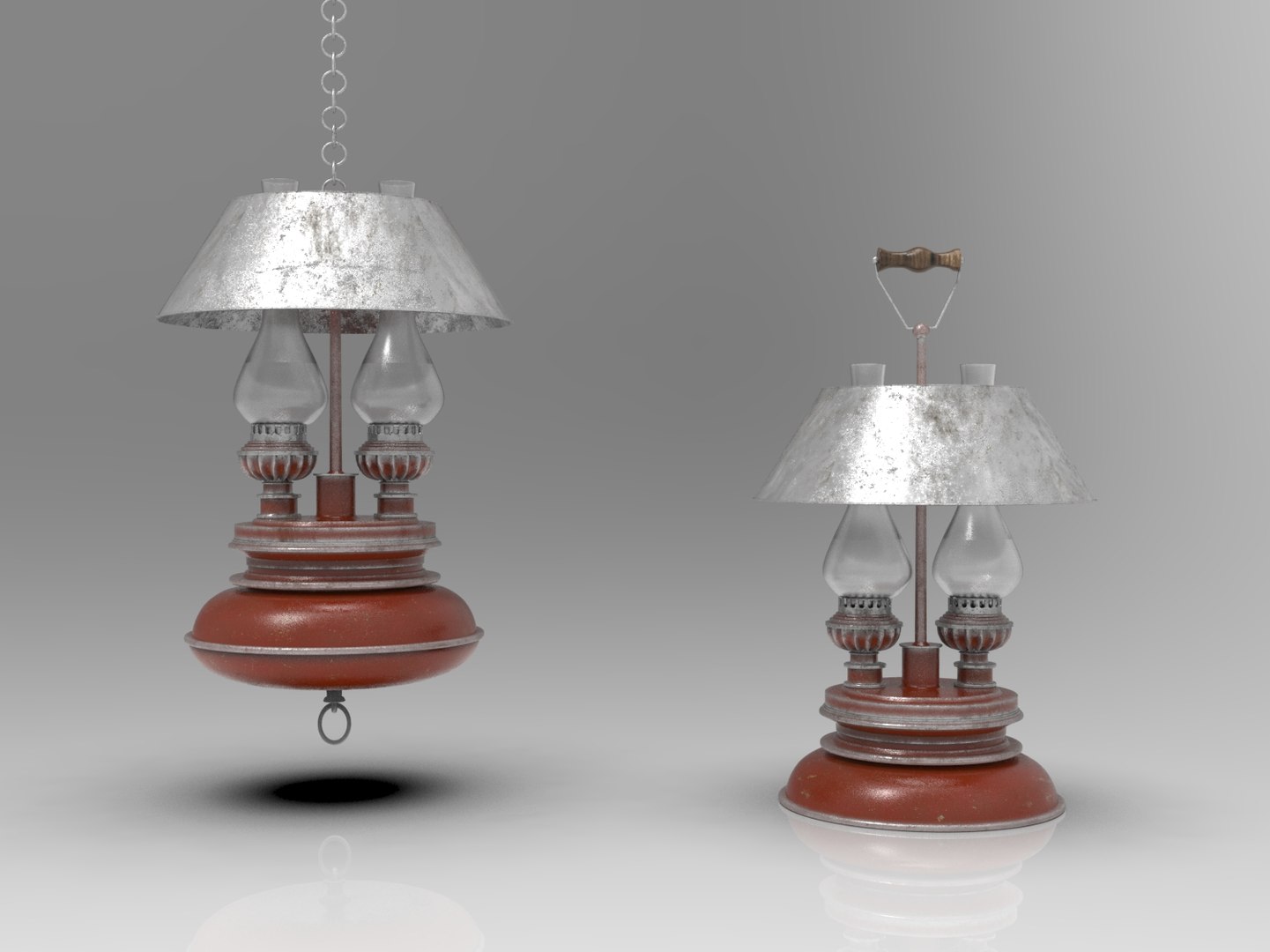 3D Kerosene Lamps Model - TurboSquid 1564461