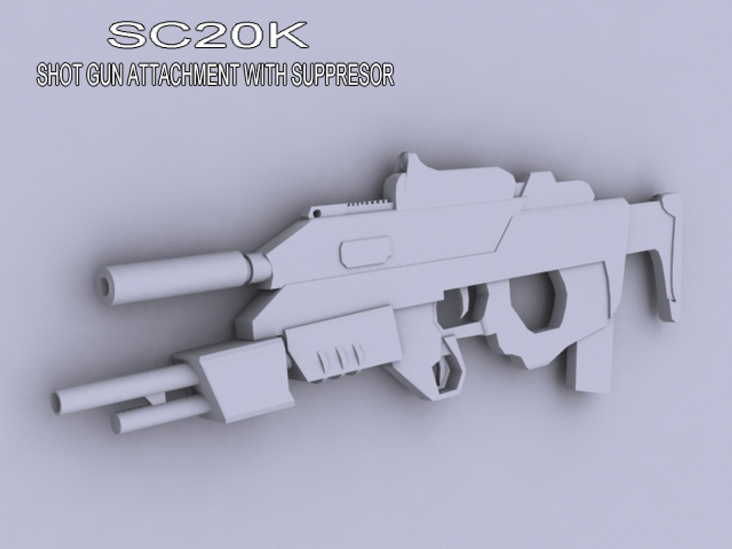 Stealth Gun 3d Model