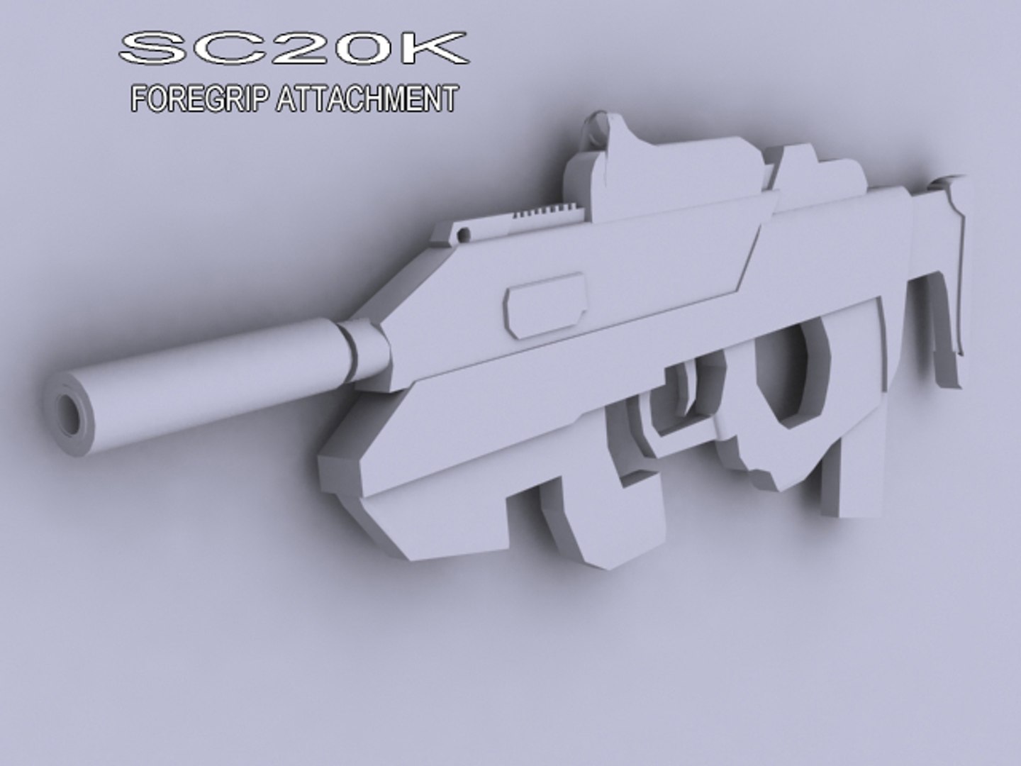 Stealth Gun 3d Model