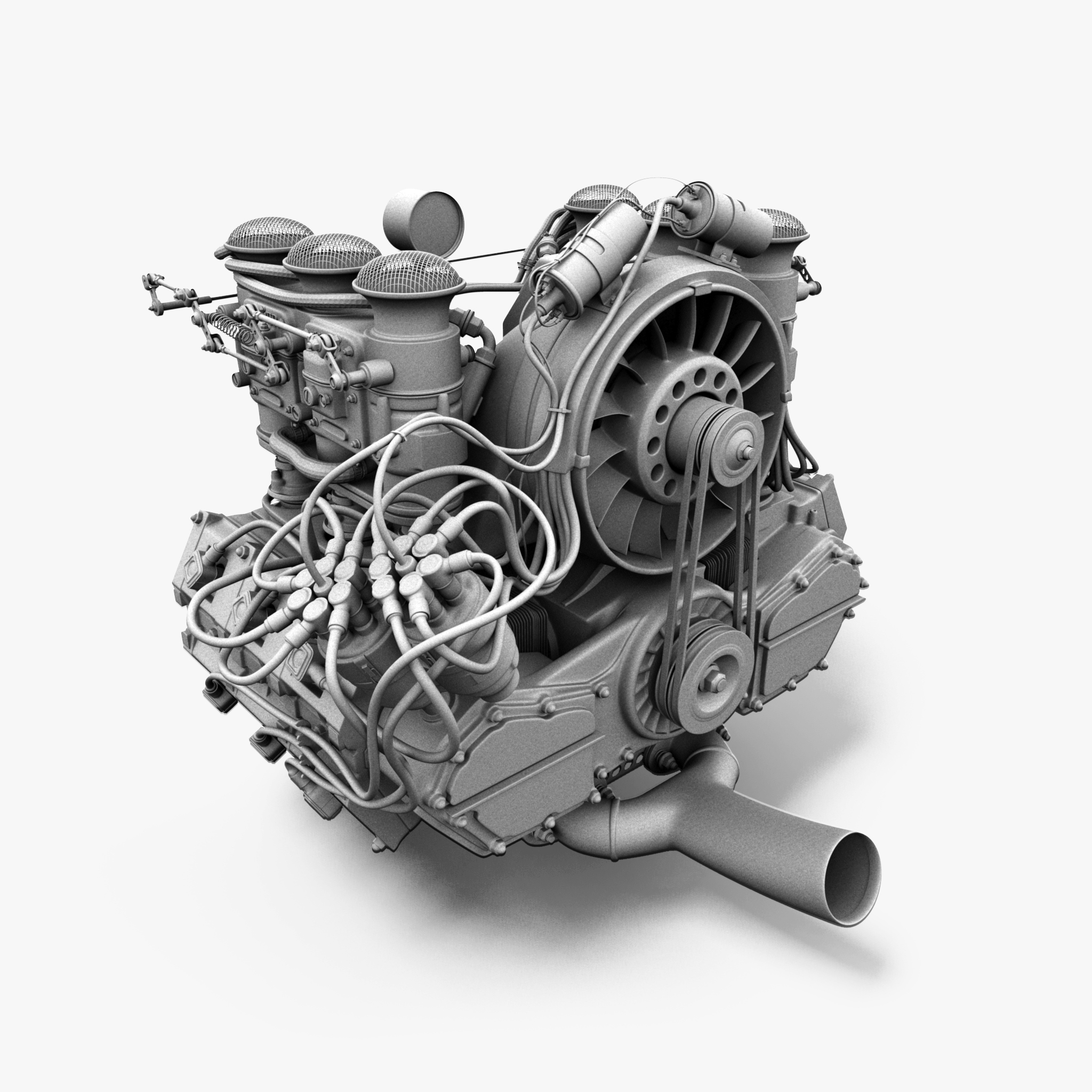 model flat motor