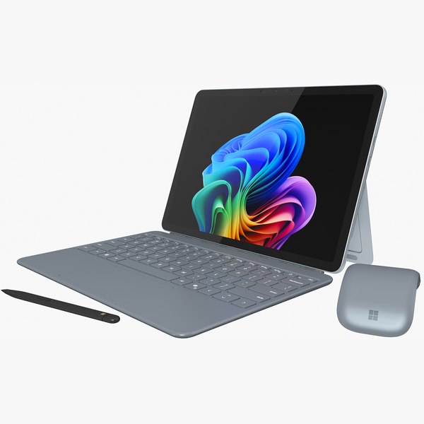 modelo 3d Microsoft Surface Pro de 12 pulgadas con diseño animado Ocean ...