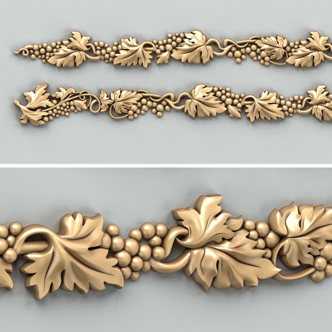 Carved horizontal decor model - TurboSquid 1554145