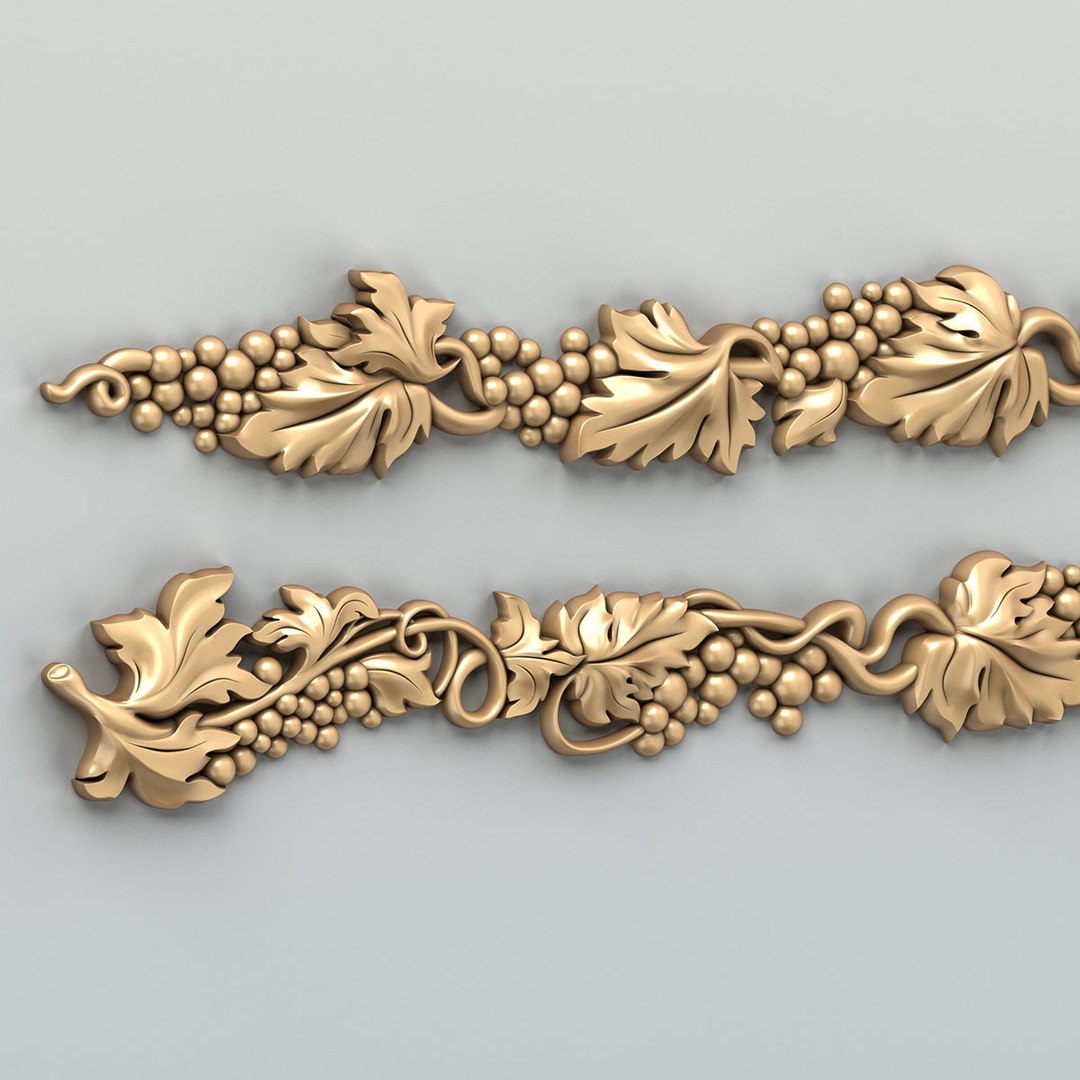 Carved horizontal decor model - TurboSquid 1554145